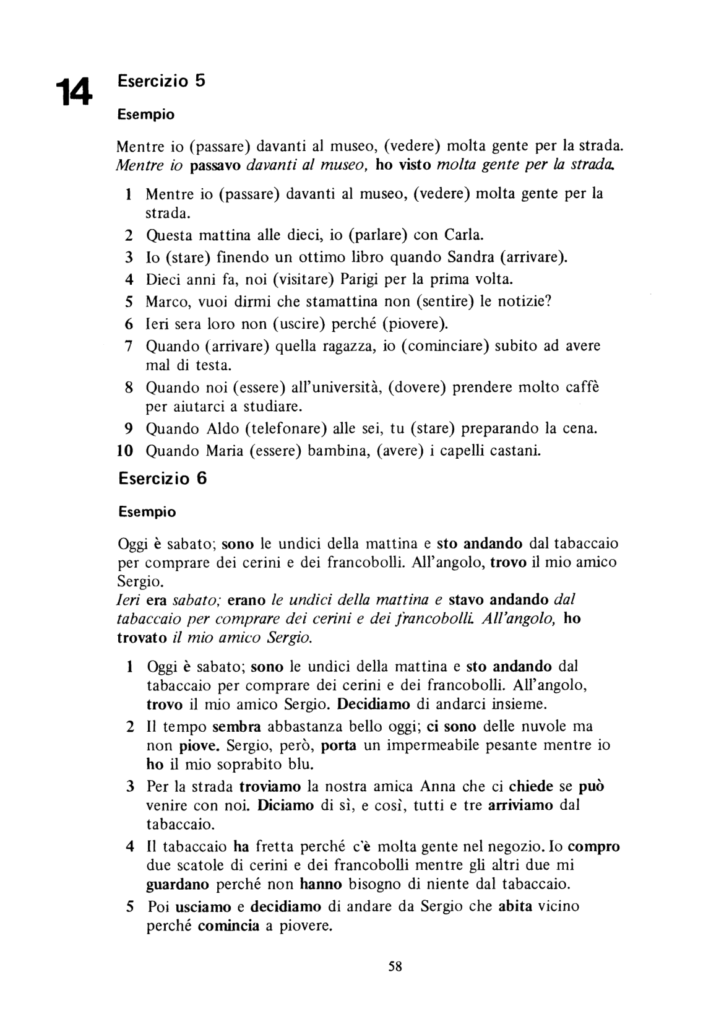 Linguaphone Italian Course Level 2 Lesson 14 Written Exercises ...