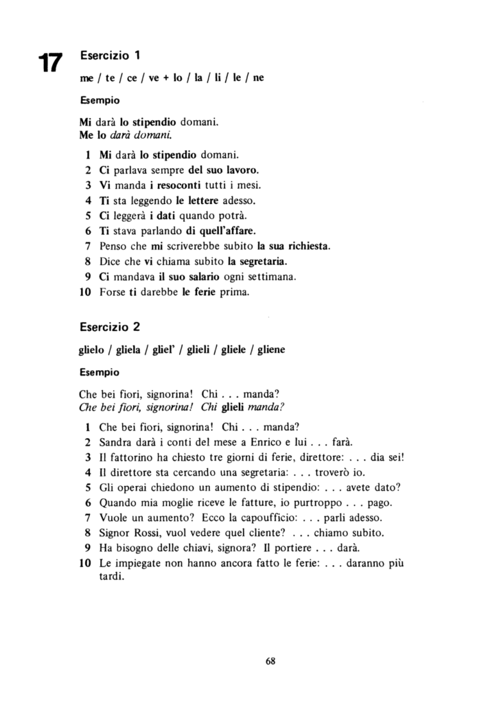 Linguaphone Italian Course Level 2 Lesson 17 Written Exercises ...