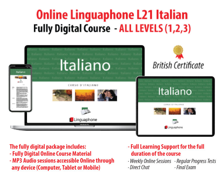 ONLINE LINGUAPHONE COMPLETE ITALIAN – FULLY DIGITAL COURSE – Level 2 ...
