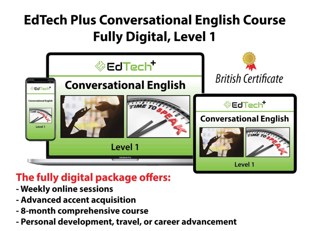 Online Conversational English – Fully Digital Course – Level 1 ...